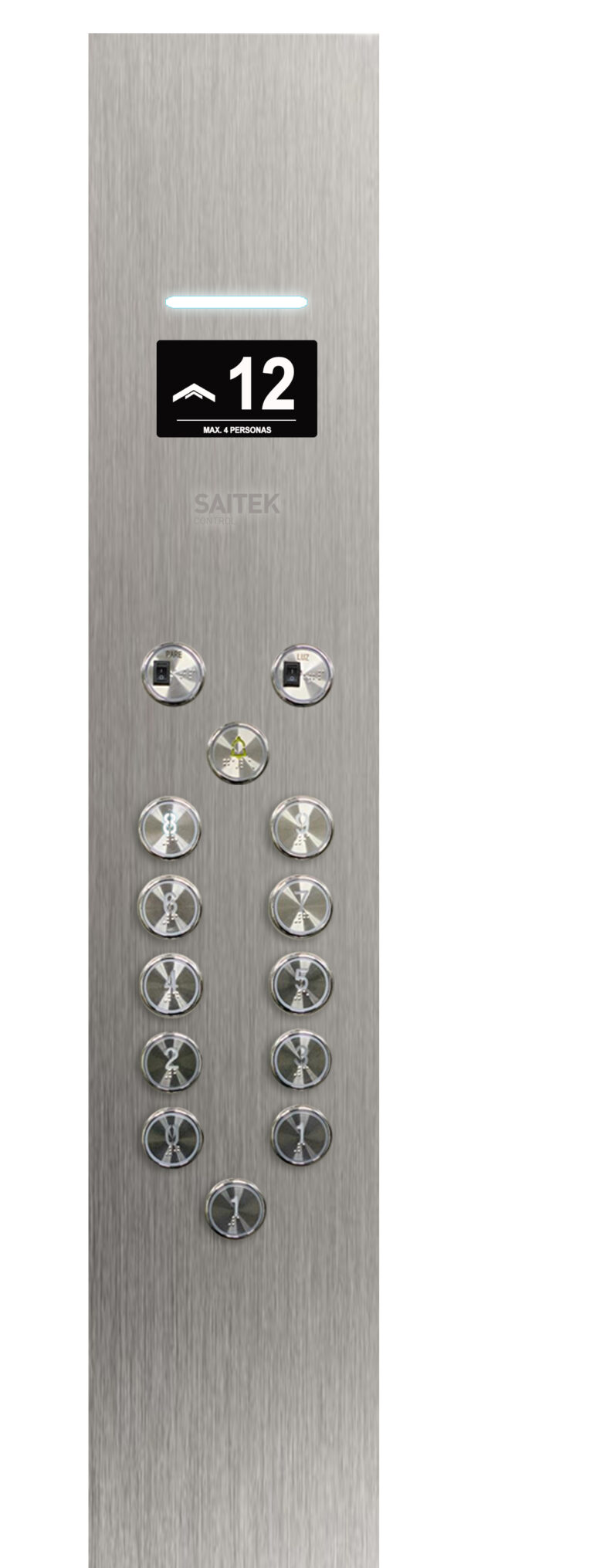 Botonera acero + ip 5″ azul – Saitek Control